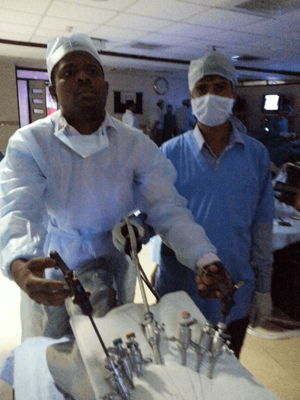 Ideal port positioning in different laparoscopic urological procedures